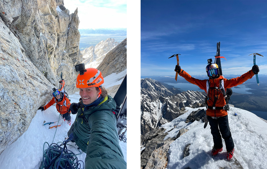 Kai Jones and Tim Durtschi Climb And Ski the Grand Teton Kai Jones and Tim Durtschi Climb And Ski the Grand Teton